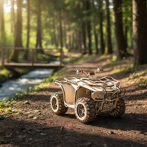 3D ATV Laser Cut Files | Quad Bike Wood Puzzle Svg | off Road Vehicle ...