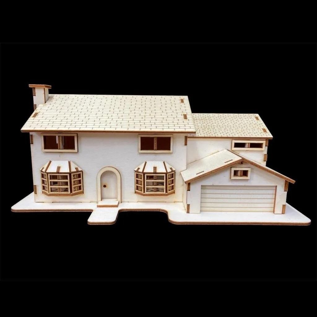 Digital Laser Cut Miniature House Model File, 3D Architectural Model ...