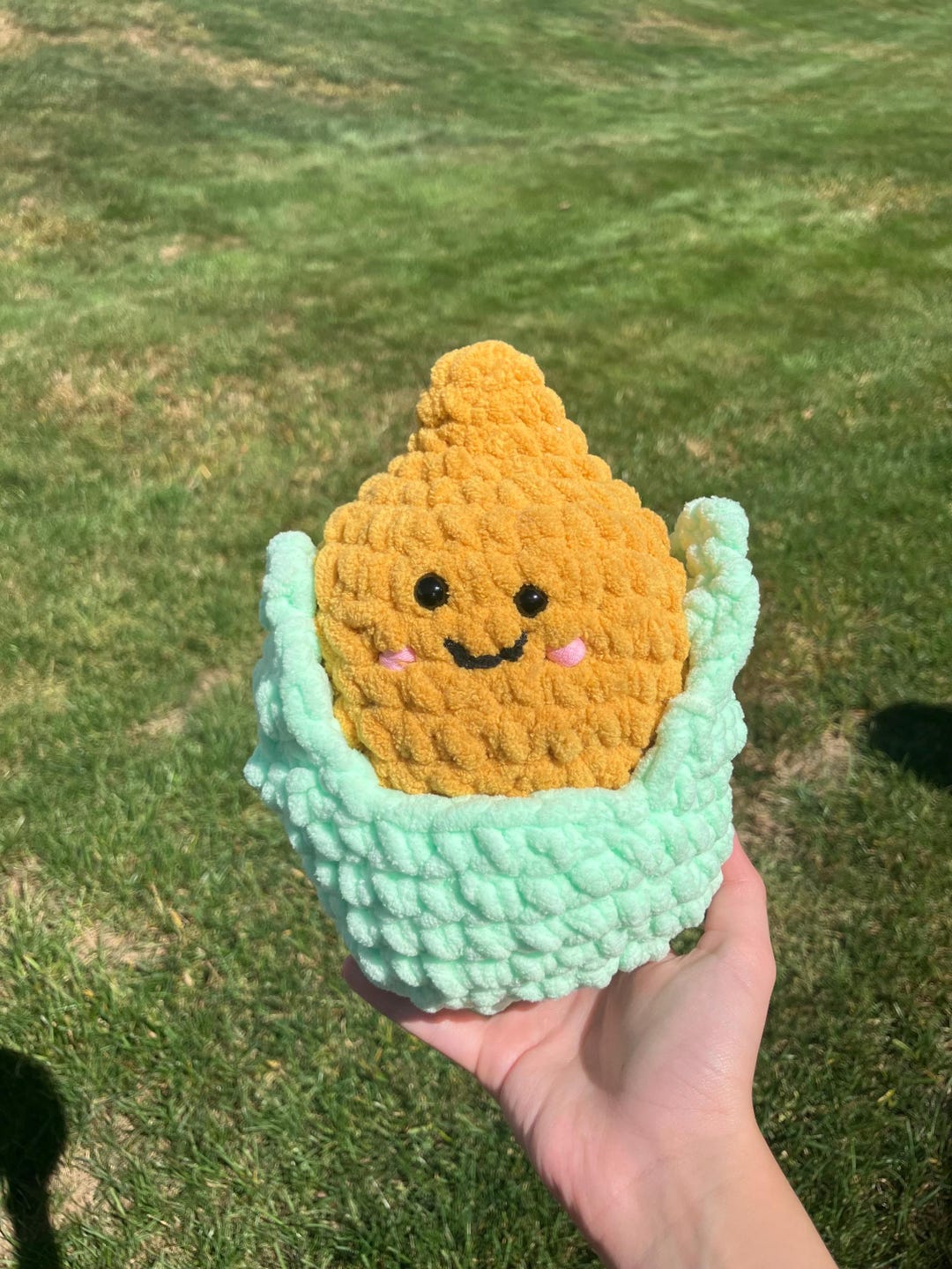 Handmade Crochet Corn Plushie: Stuffed Toy Gift - Etsy