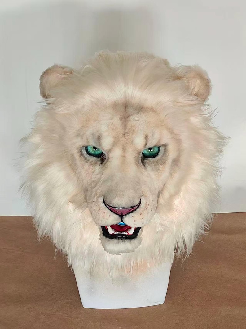 Premade Realistic Lion Fursuit-movable Jaw-lion Head Halloween Cosplay ...
