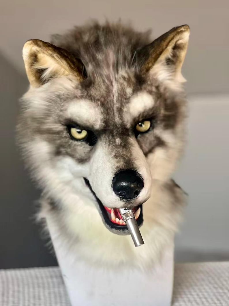 Premade Realistic Wolf Fursuit | American Gray Wolf | Movable Jaw ...