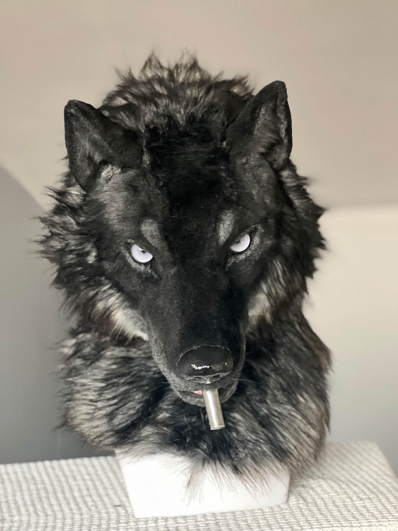 Realistic Wolf Fursuit-movable Jaw-wolf Head Halloween Cosplay Mask ...