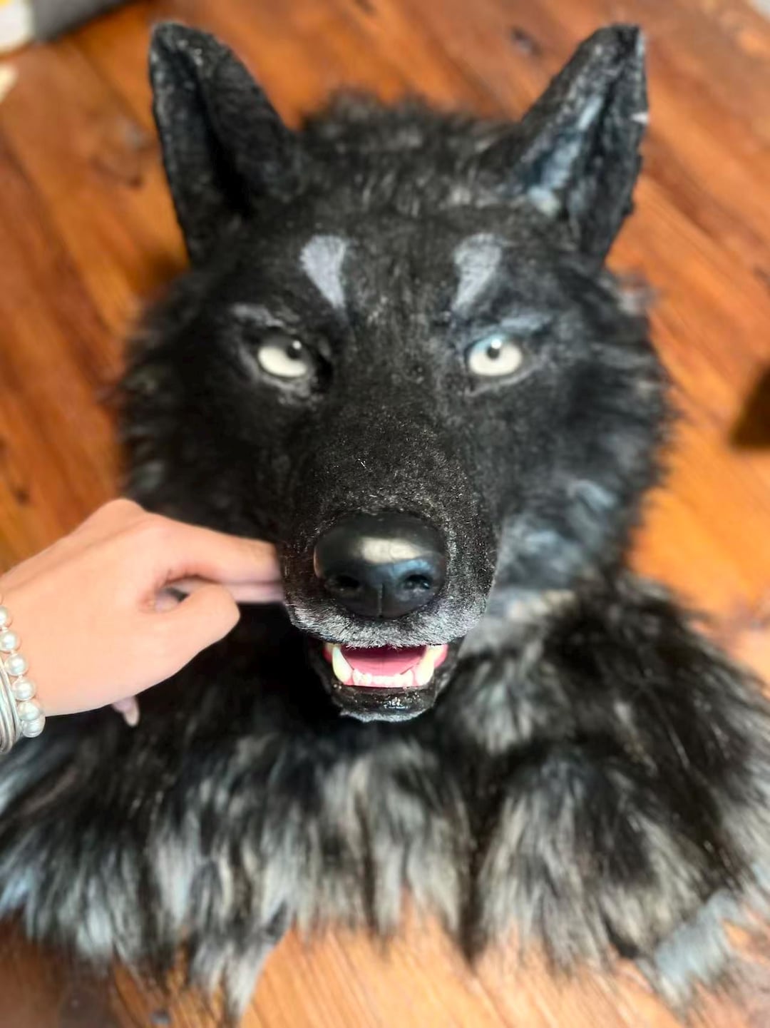 Premade Realistic Wolf Fursuit-movable Jaw-wolf Head Halloween Cosplay ...