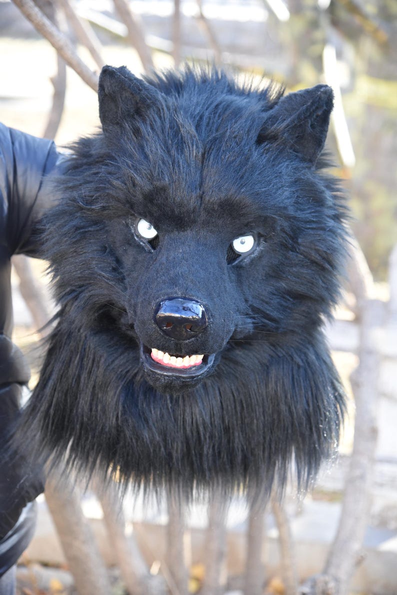 Premade Realistic Wolf Fursuit-movable Jaw-wolf Head Halloween Cosplay ...