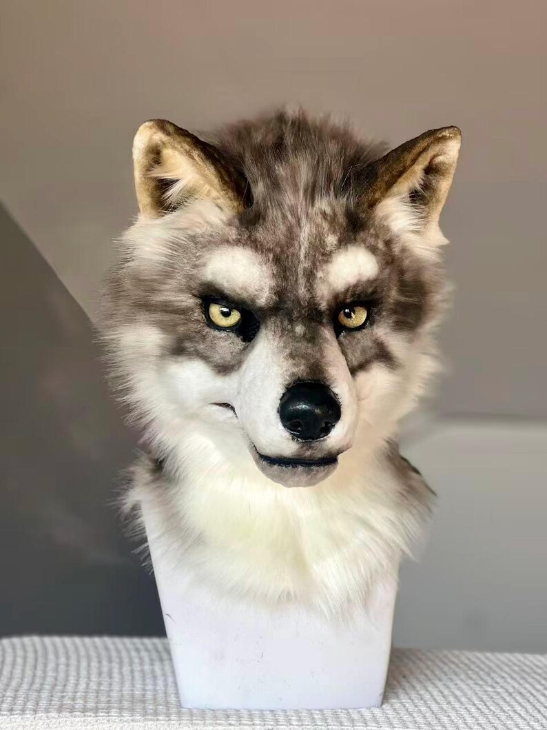 Premade Realistic Wolf Fursuit | American Gray Wolf | Movable Jaw ...