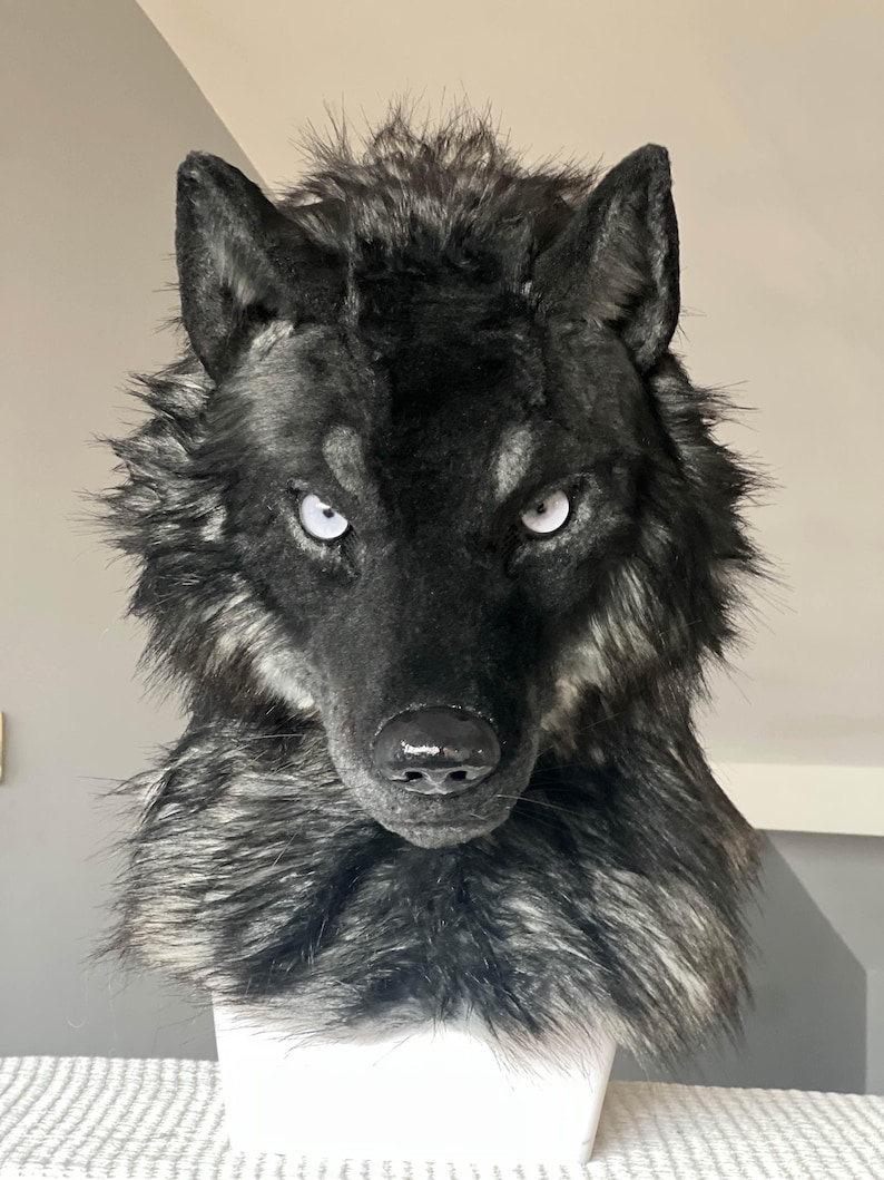 Realistic Wolf Fursuit-movable Jaw-wolf Head Halloween Cosplay Mask ...