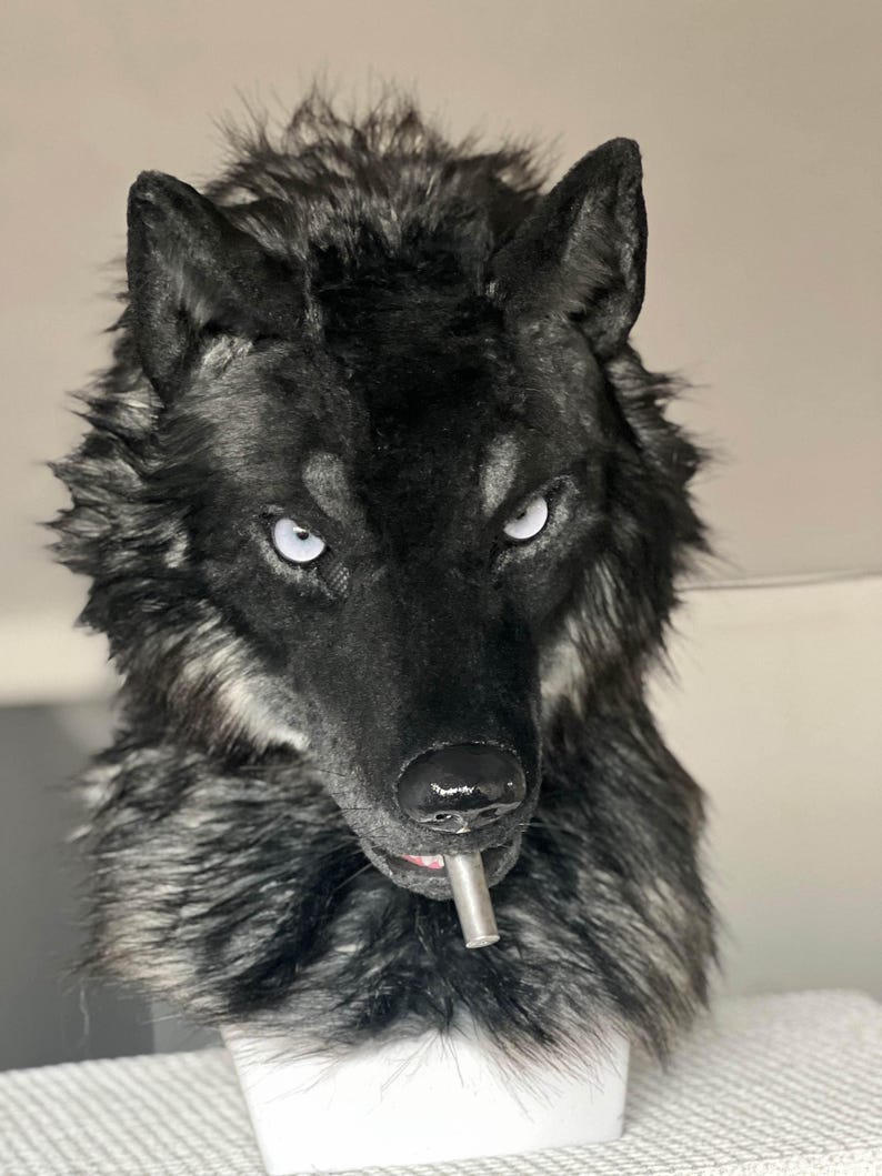 Realistic Wolf Fursuit-movable Jaw-wolf Head Halloween Cosplay Mask ...