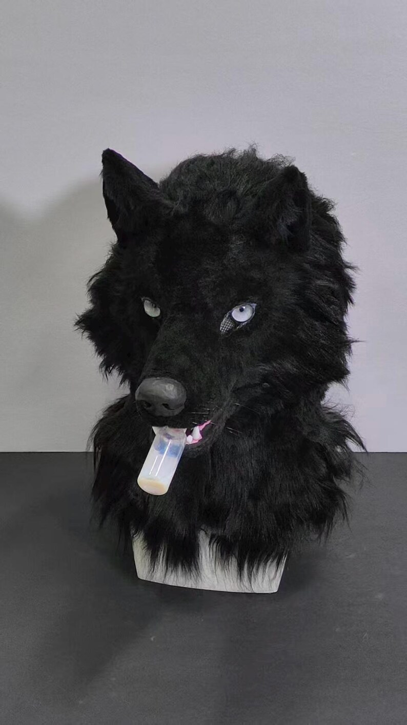 Premade Wolf Fursuit Head,movable Jaw, Realistic Wolf Mask,halloween ...