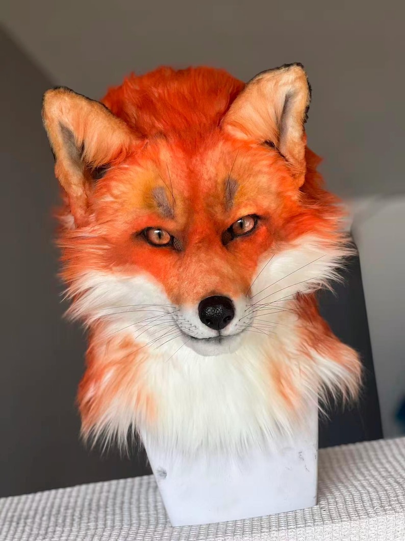 Realistic Fox Fursuit-movable Jaw-fox Head Halloween Cosplay Mask-furry ...