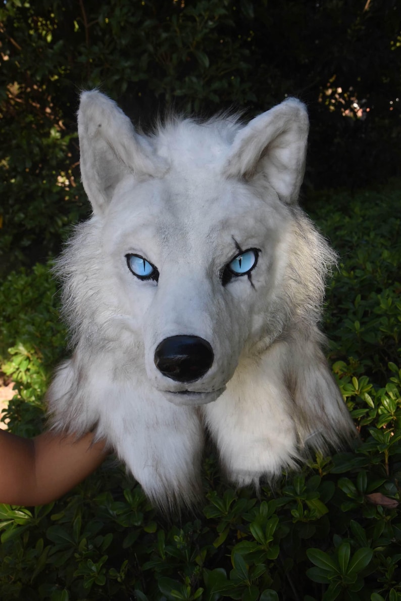Premade Realistic Wolf Fursuit Head With Movable Jaw | Handmade Furry ...