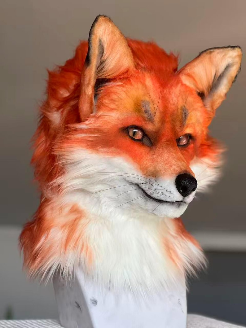 Realistic Fox Fursuit-movable Jaw-fox Head Halloween Cosplay Mask-furry ...