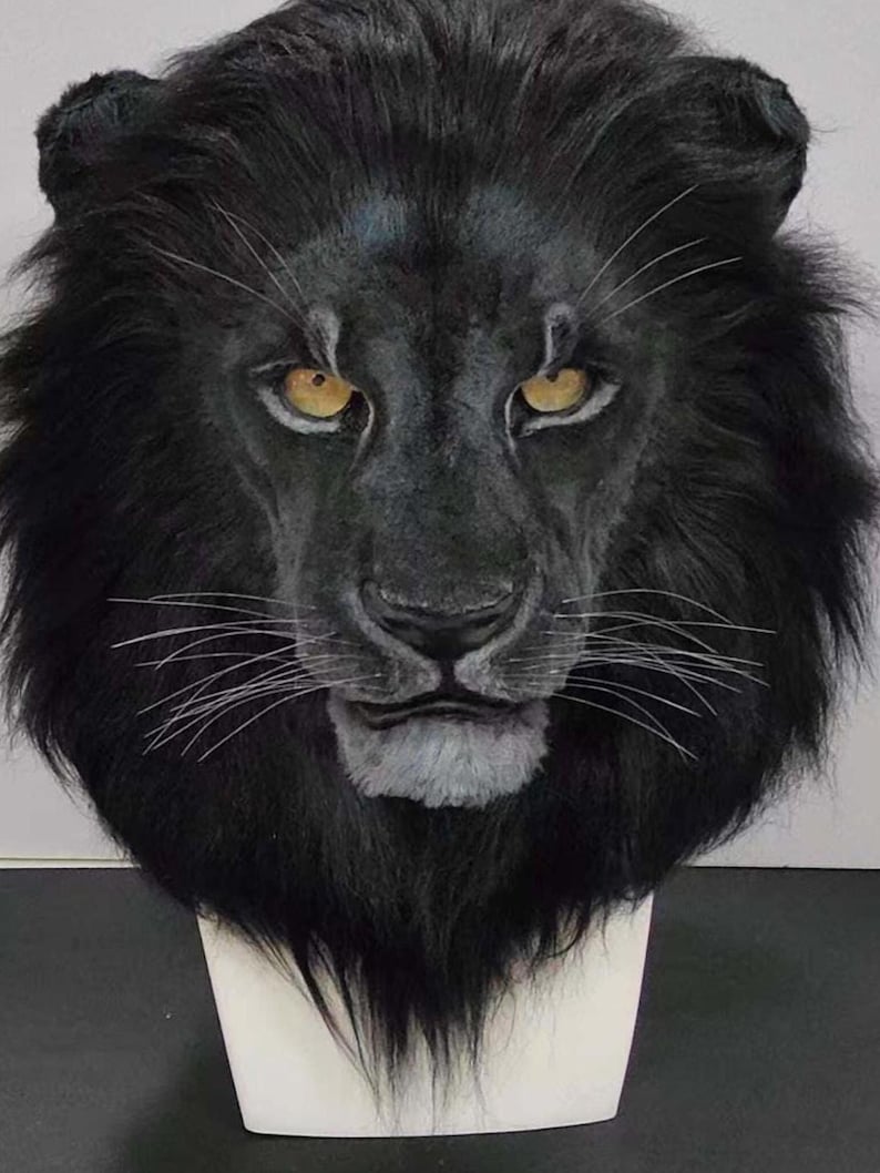 Realistic Lion Fursuit-movable Jaw-lion Head Halloween Cosplay Mask ...
