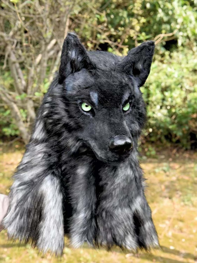 Realistic Wolf Fursuit-movable Jaw-wolf Head Halloween Cosplay Mask ...