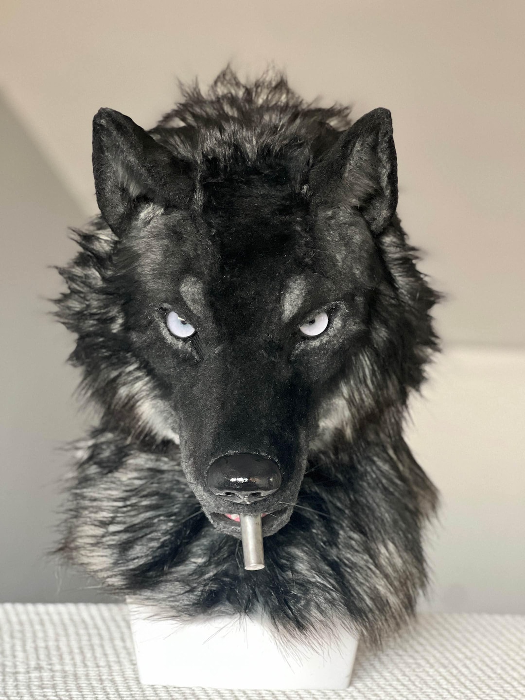 Realistic Wolf Fursuit-movable Jaw-wolf Head Halloween Cosplay Mask ...