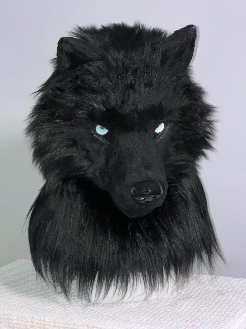 Premade Realistic Wolf Fursuit-movable Jaw-wolf Head Halloween Cosplay ...