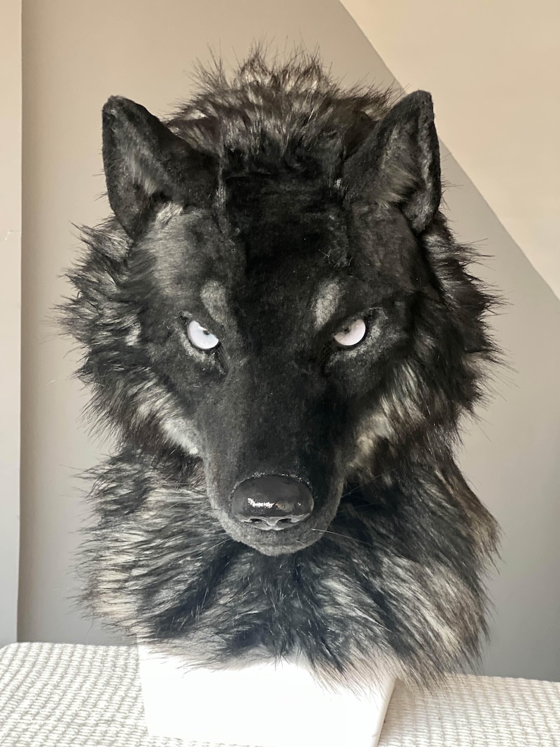 Realistic Wolf Fursuit-movable Jaw-wolf Head Halloween Cosplay Mask ...