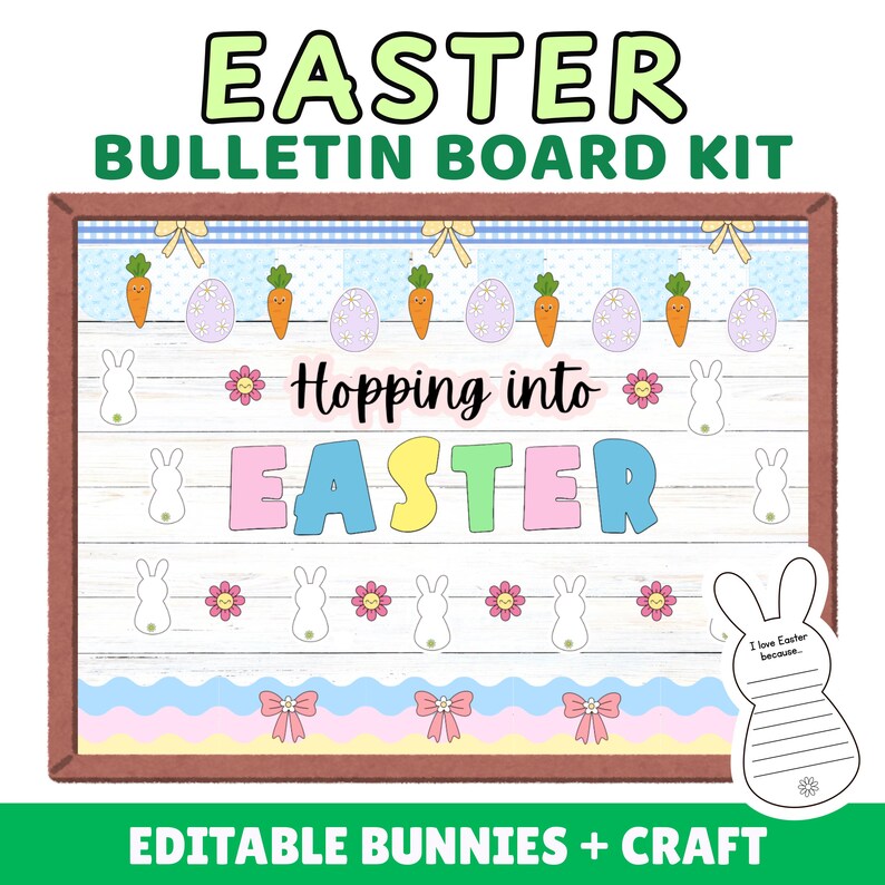 Easter Bulletin Board Kit Spring Display March April Classroom ...