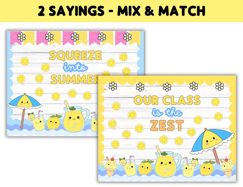 Summer Bulletin Board Kit Ideas Lemons May June Classroom Display ...