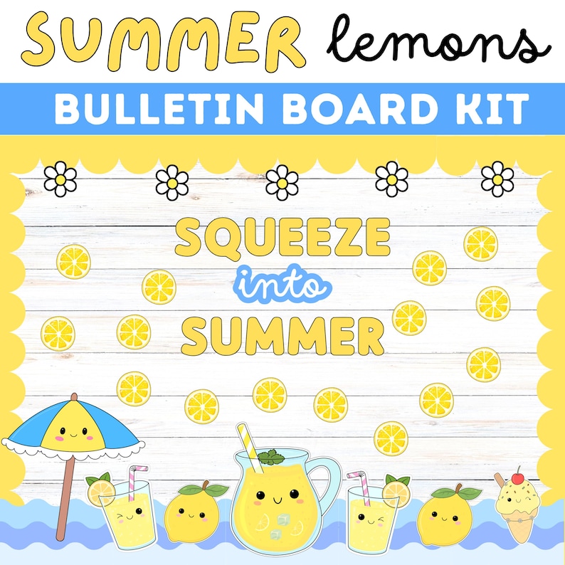 Summer Bulletin Board Kit Ideas Lemons May June Classroom Display ...