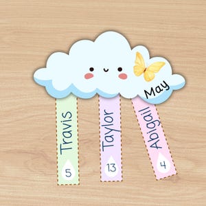 Rainbow Birthday Chart Classroom Decor: Printable Bulletin Board (PDF ...