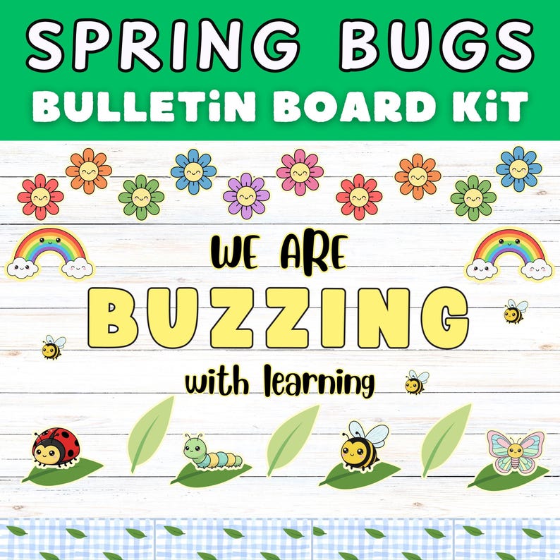Spring Bulletin Board Kit Ideas Display Set March & April Classroom ...