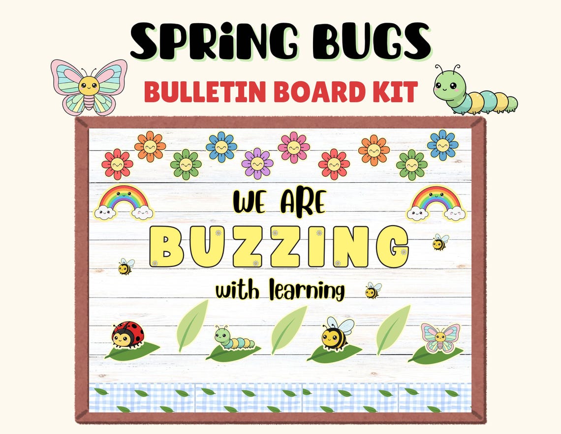 Spring Bulletin Board Kit Ideas Display Set March & April Classroom ...