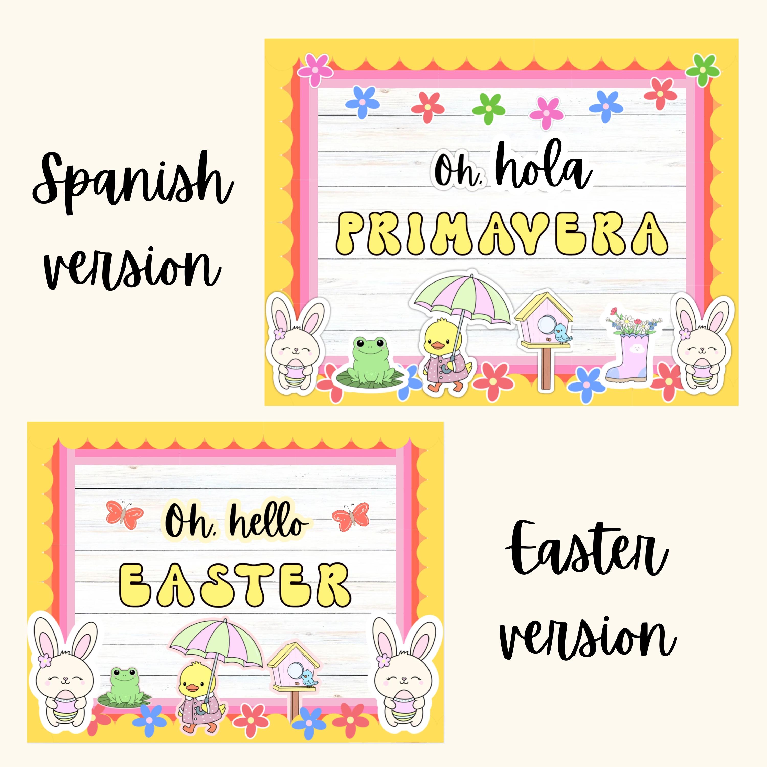 Spring Bulletin Board Ideas Kit March April Easter Classroom Display ...