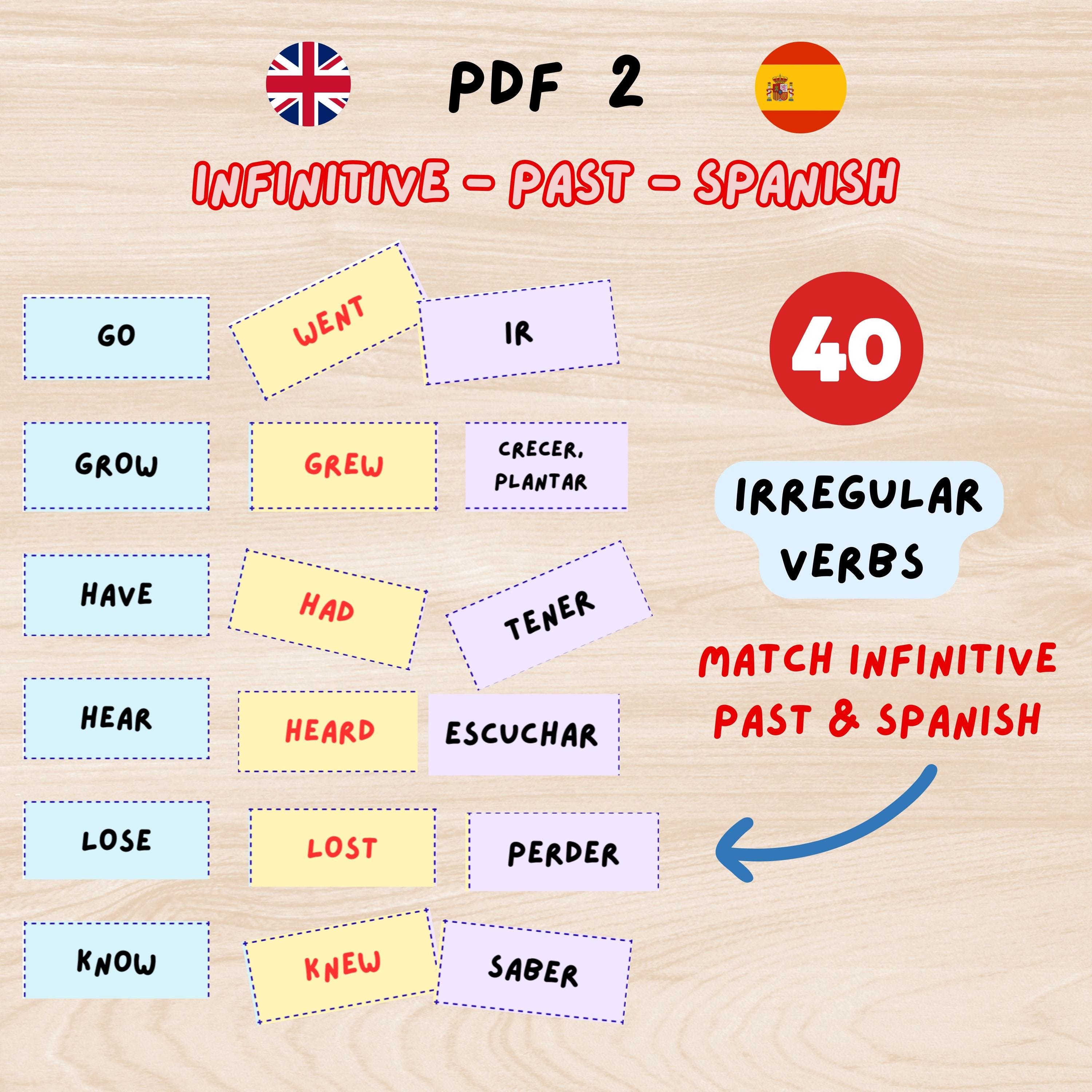Irregular Verbs Past Simple Printable ESL Game + Worksheet | English ...