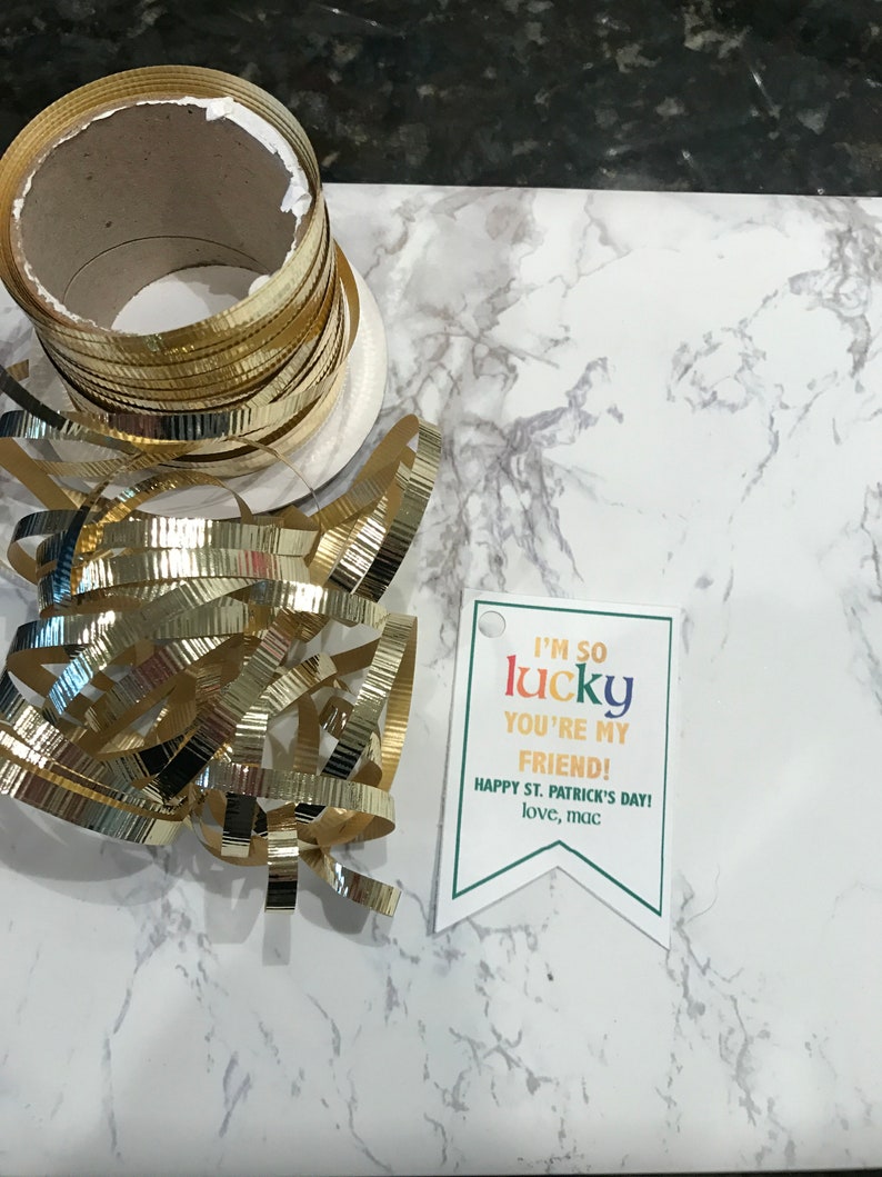 St. Patricks Day Tag Personalized I'm so Lucky You're - Etsy