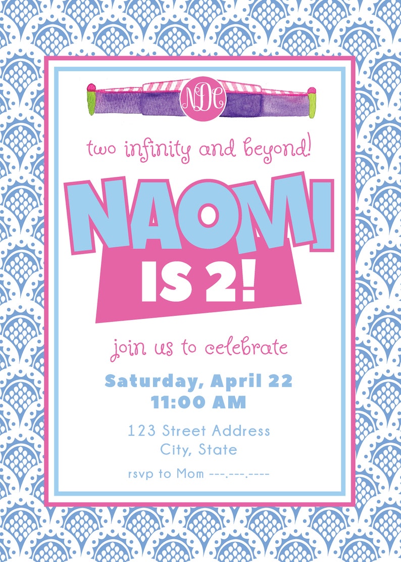 Preppy Toy Story Inspired Printable Invitation for Boys or Girls ...