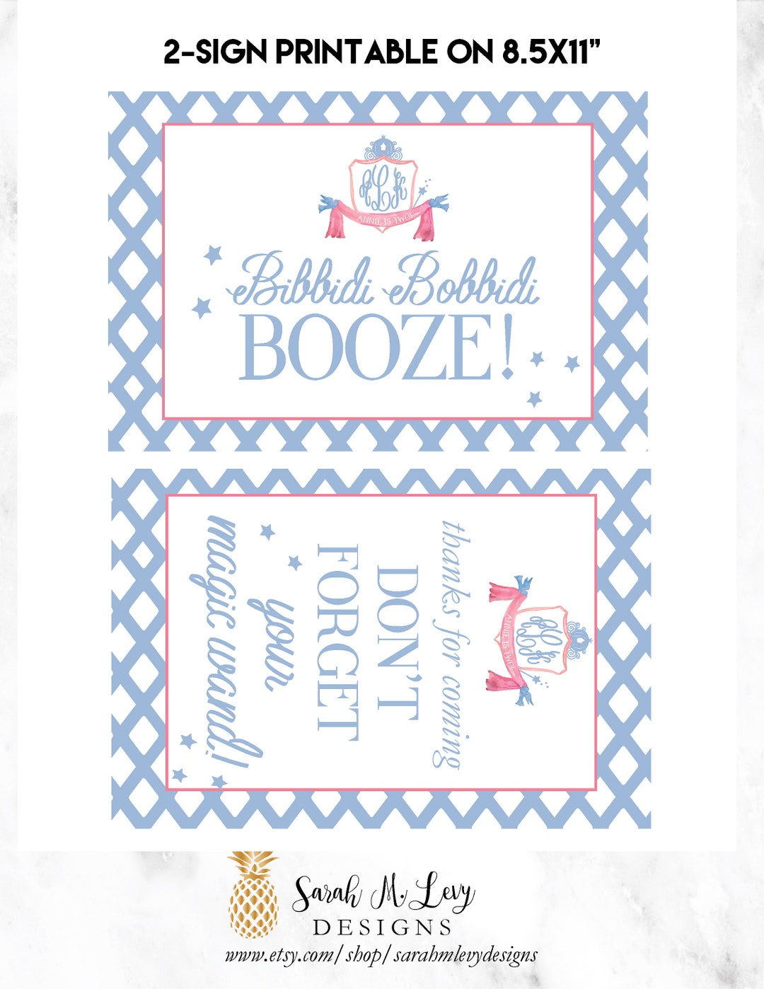 Printable Custom Party Signs for Theme Branding, Food and Bar, Party ...