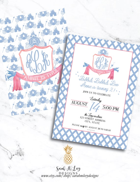 Bippidi Boppidi Boo TWO Second Birthday Cinderella Princess - Etsy