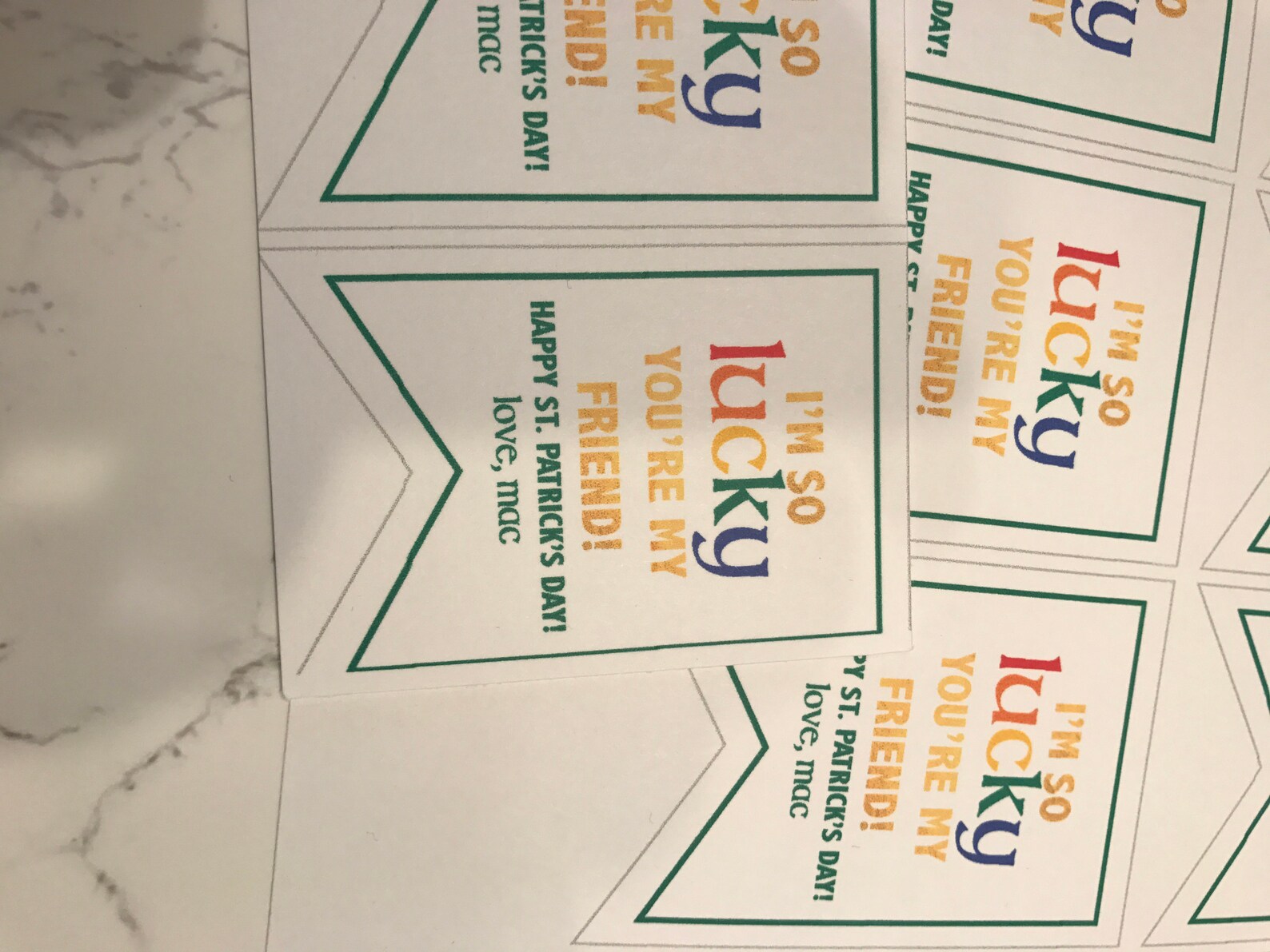 St. Patricks Day Tag Personalized, I'm so Lucky You're My Friend Class ...