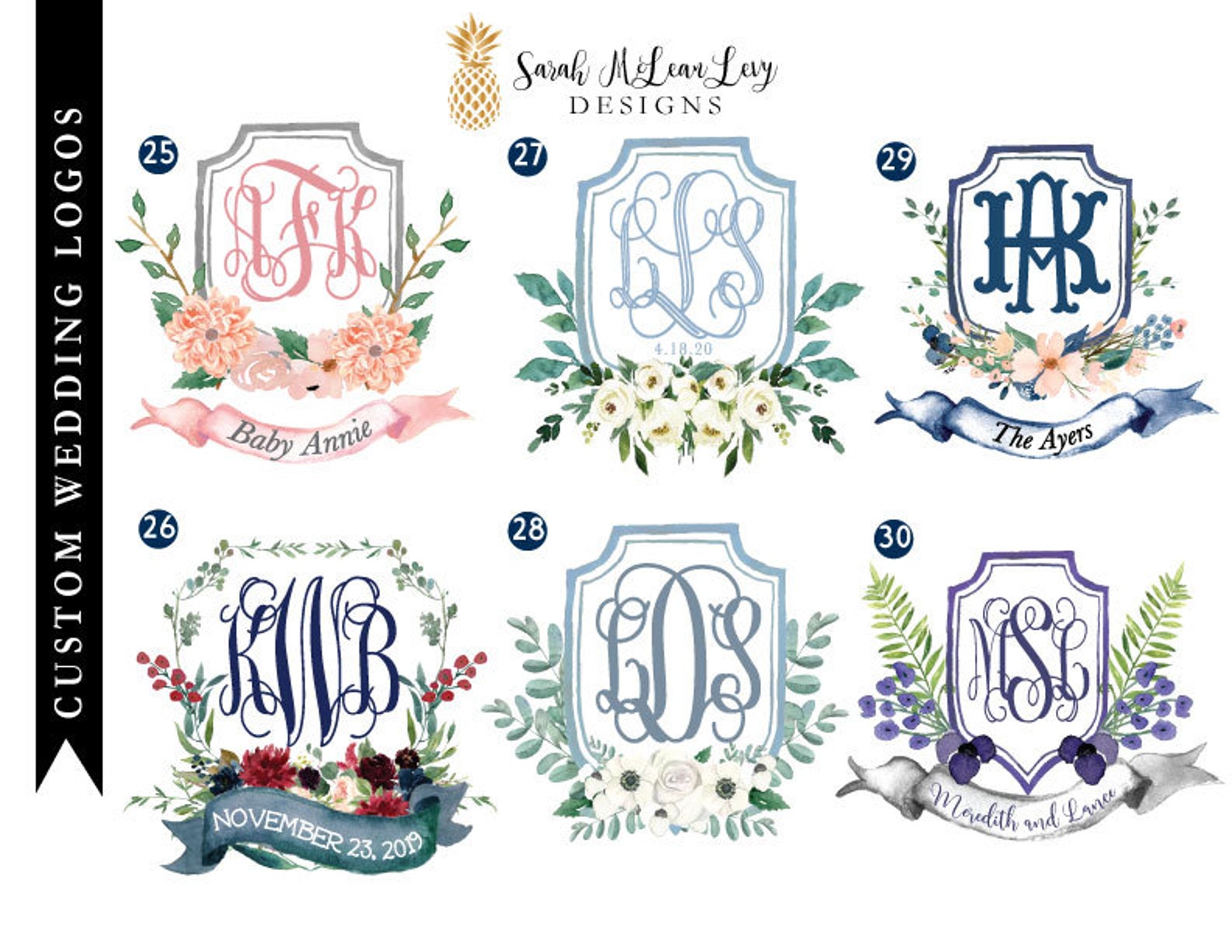 Semi Custom Digital Wedding Logo Party Logo Wedding - Etsy