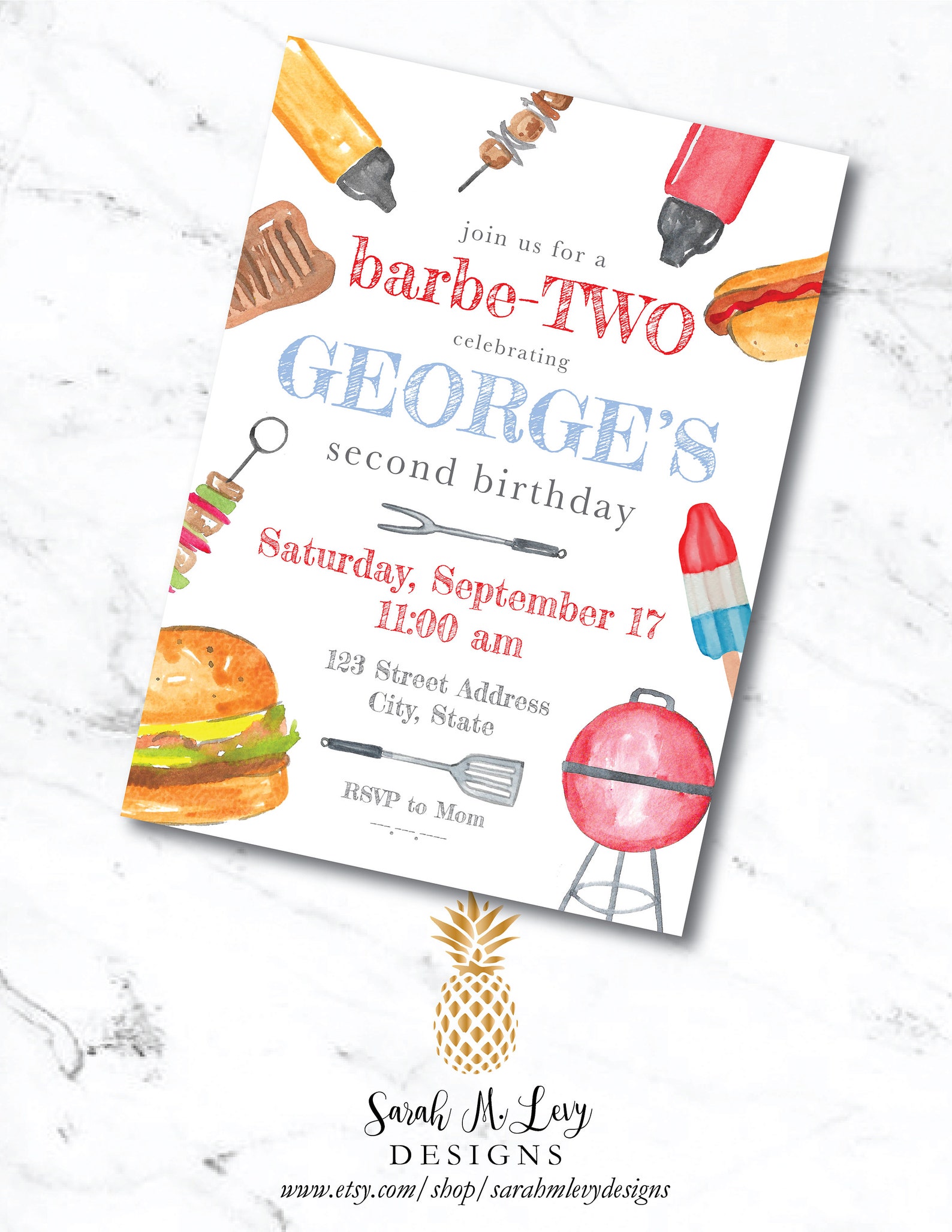 Barbe-two BURGER BASH Grill Cookout Themed Birthday Party With - Etsy