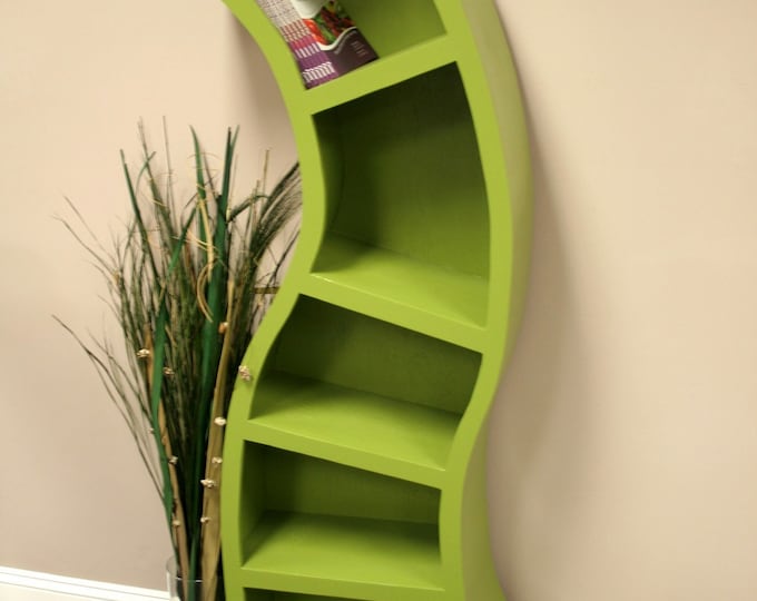 Handmade 6FT Curved Bookshelf,choose Color Below - Etsy