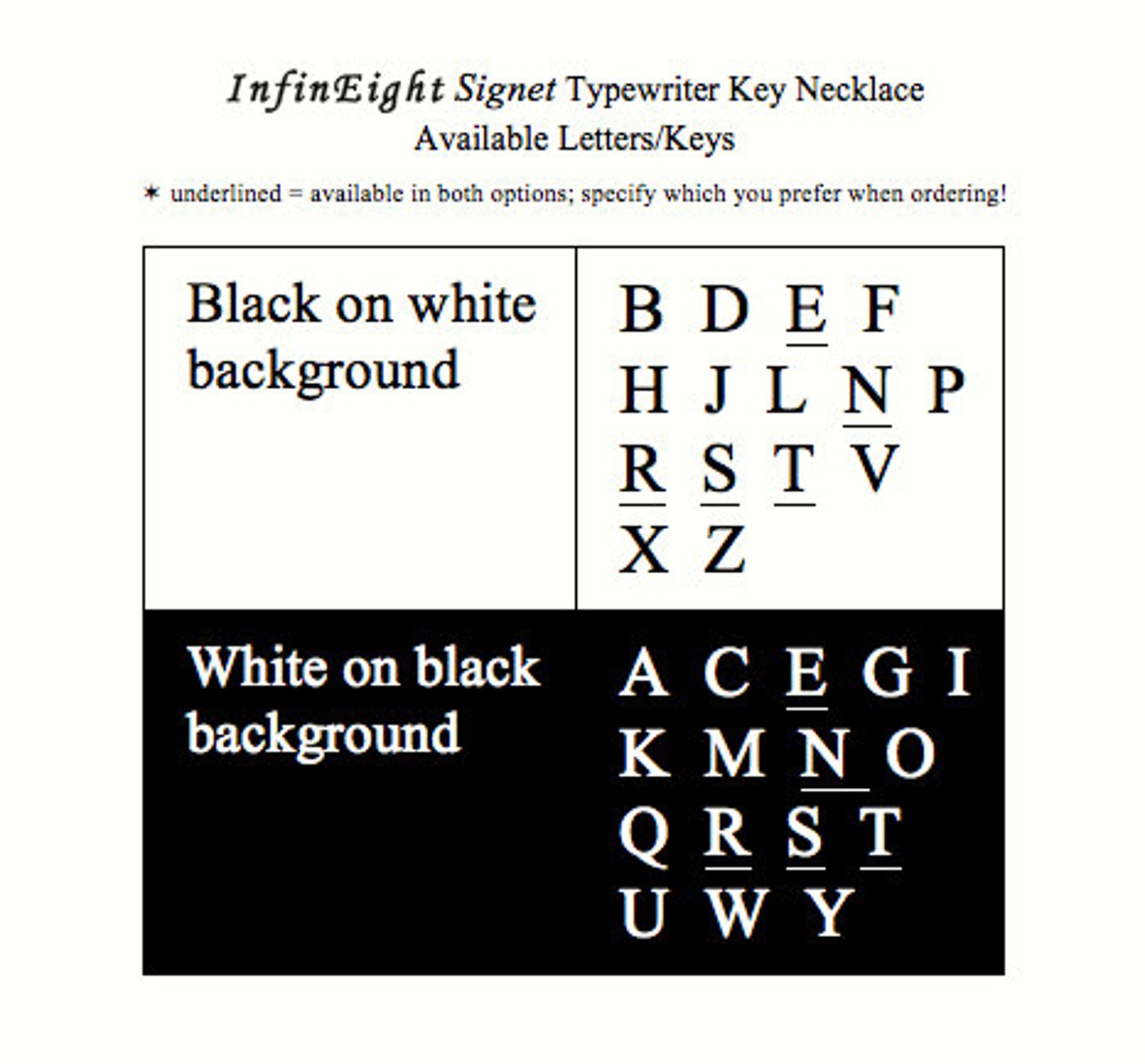 Signet Initial E F G H Typewriter Key Necklace W/ Customized - Etsy