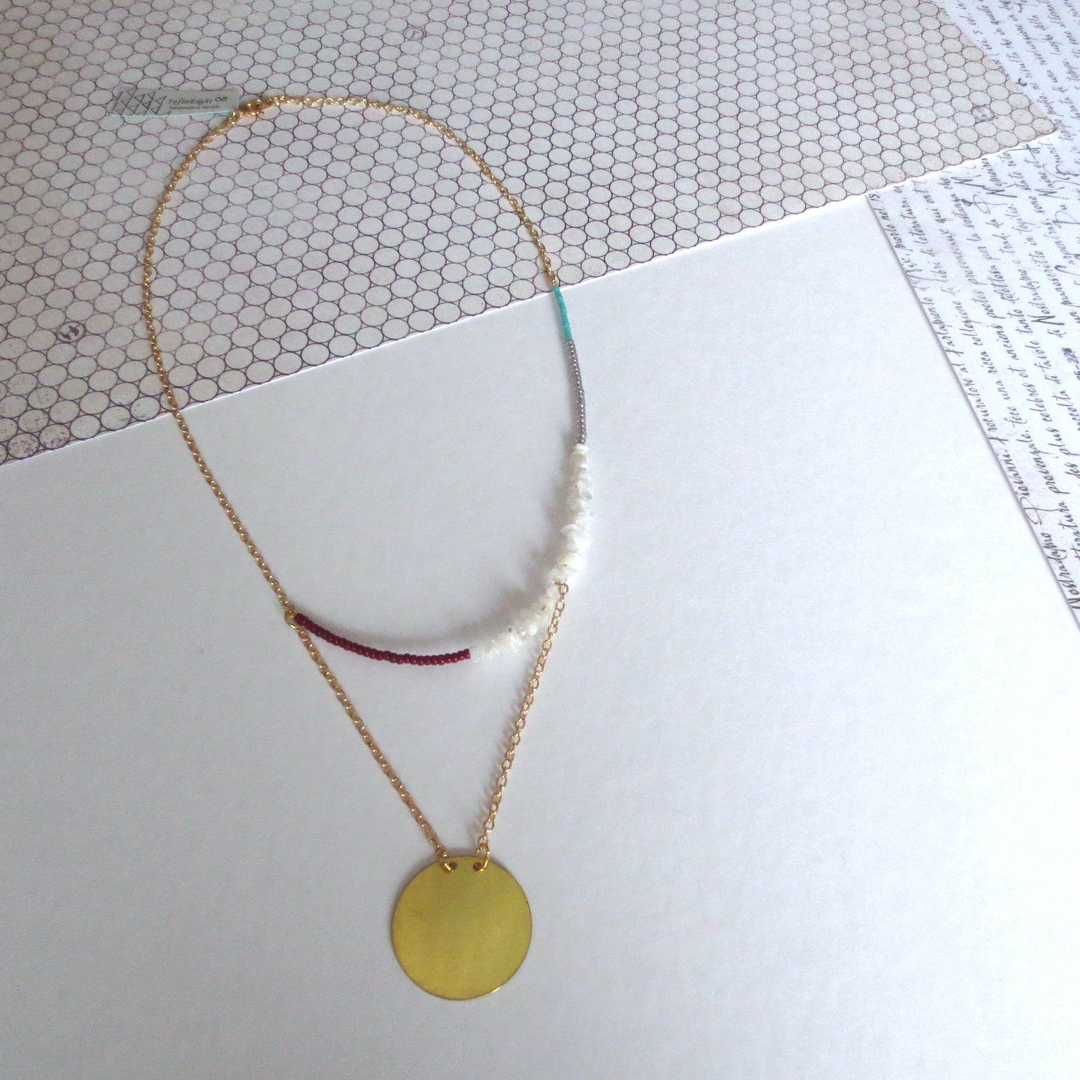 Riss Rose Red Garnet or White Moonstone and Miyuki Seed Bead Gold ...