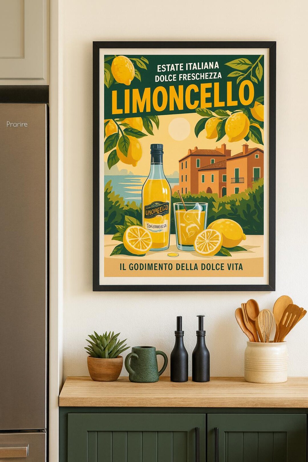 Lemonchello Vintage Art Print – Italian Kitchen Decor - Etsy