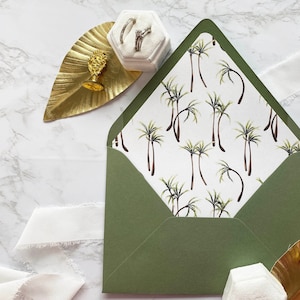 Printable Palm Tree A7 Envelope Liner - Tropical Palm Tree Theme | DIY ...