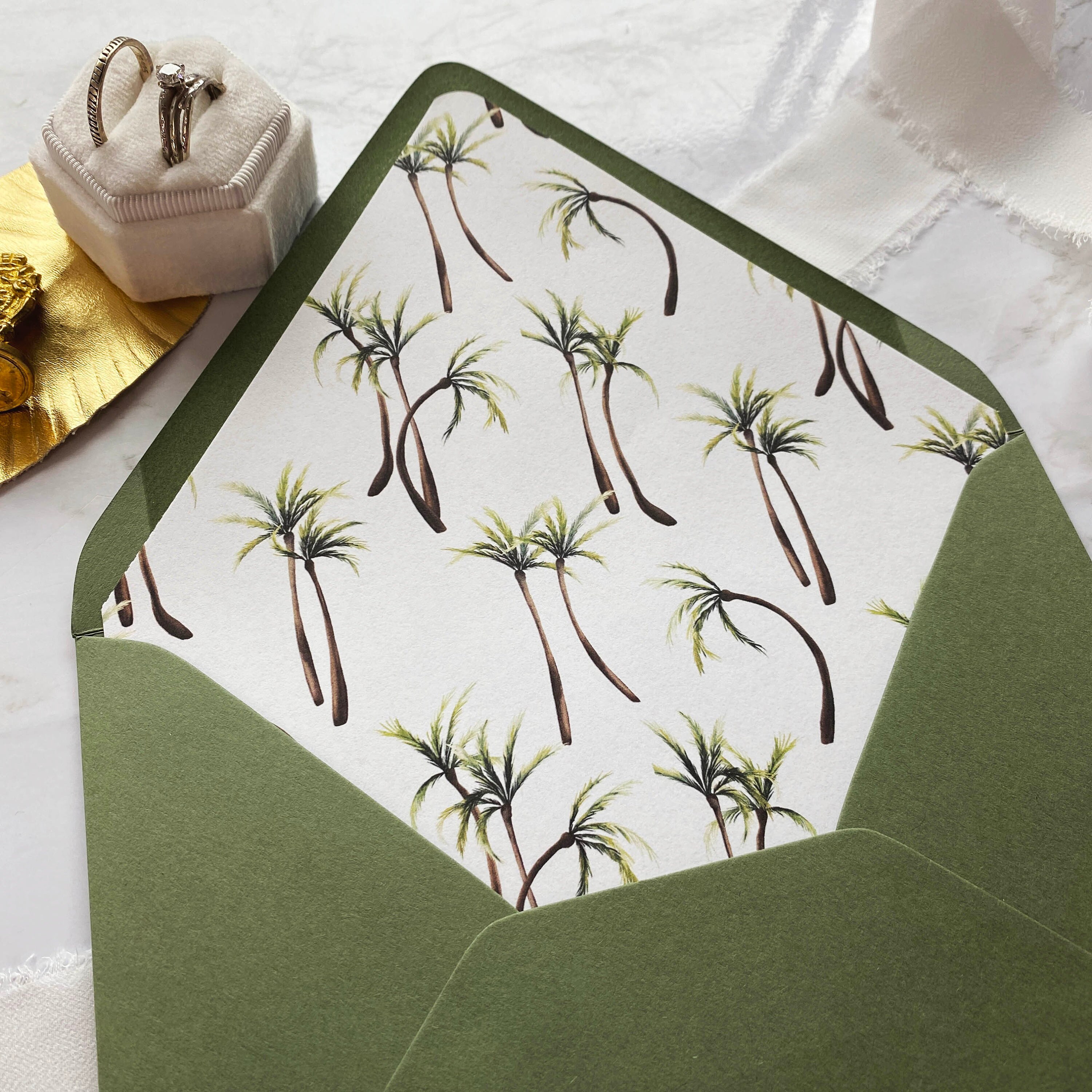 Printable Palm Tree A7 Envelope Liner - Tropical Palm Tree Theme | DIY ...