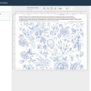 Editable Toile Printable Bundle With A7 Vellum Wrap and A7 Envelope ...