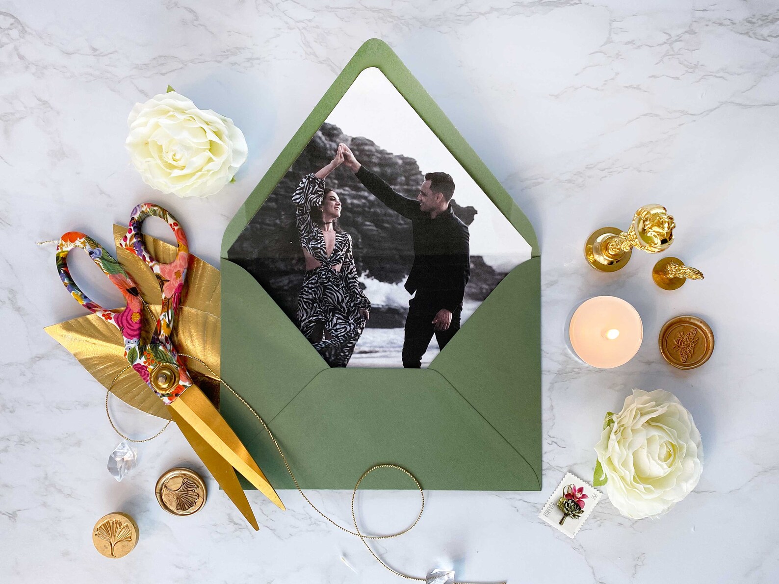 Editable Photo Envelope Liner Printable Template Engagement - Etsy