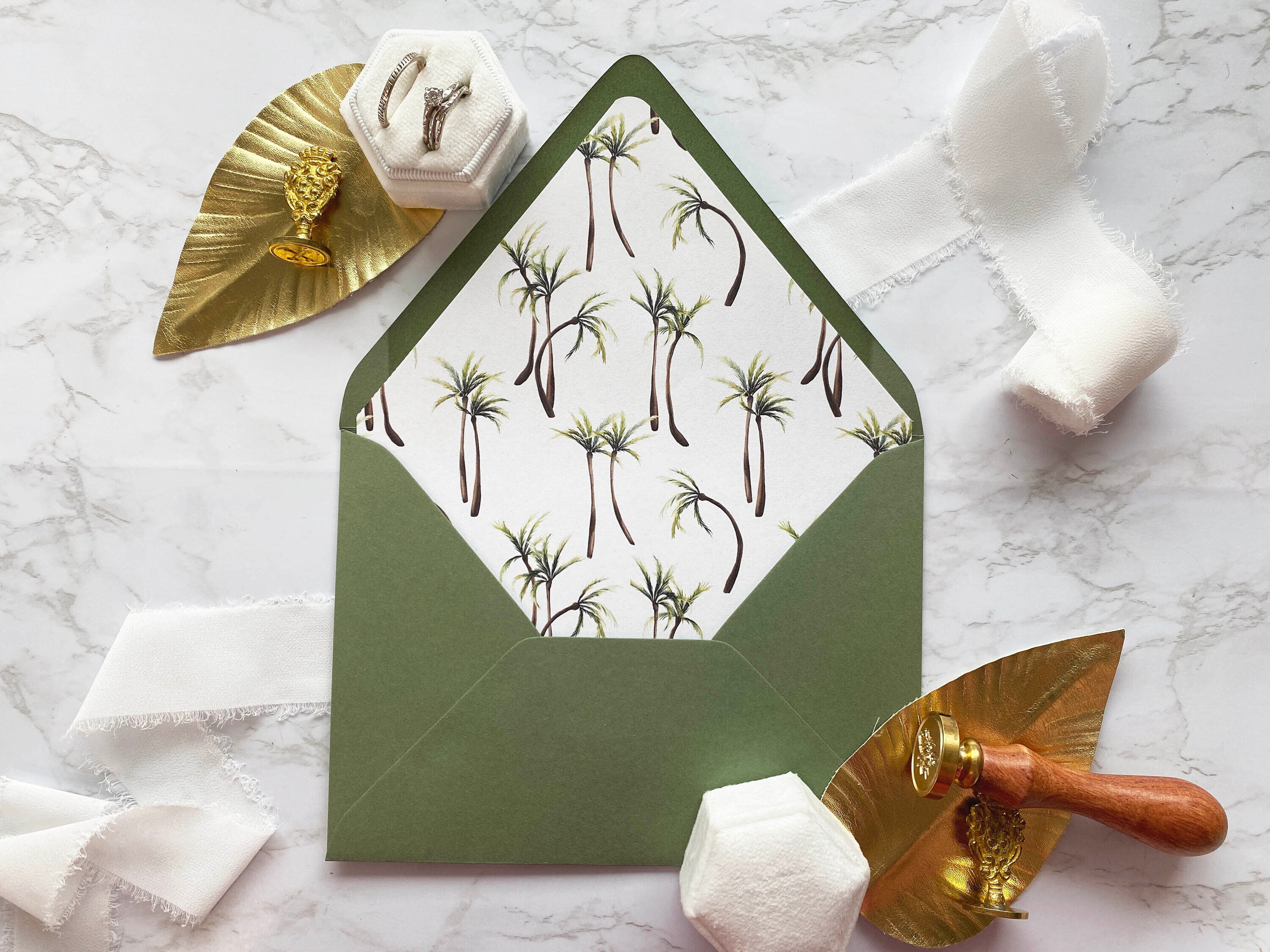 Printable Palm Tree A7 Envelope Liner - Tropical Palm Tree Theme | DIY ...