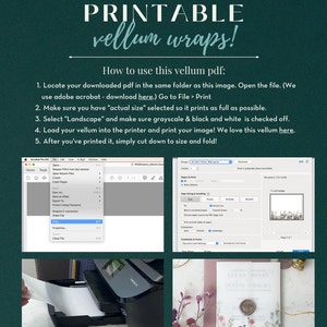 Printable Wedding Vellum Wrap - Classic Blue Toile | DIY 5x7 Invite Jacket Download - Etsy