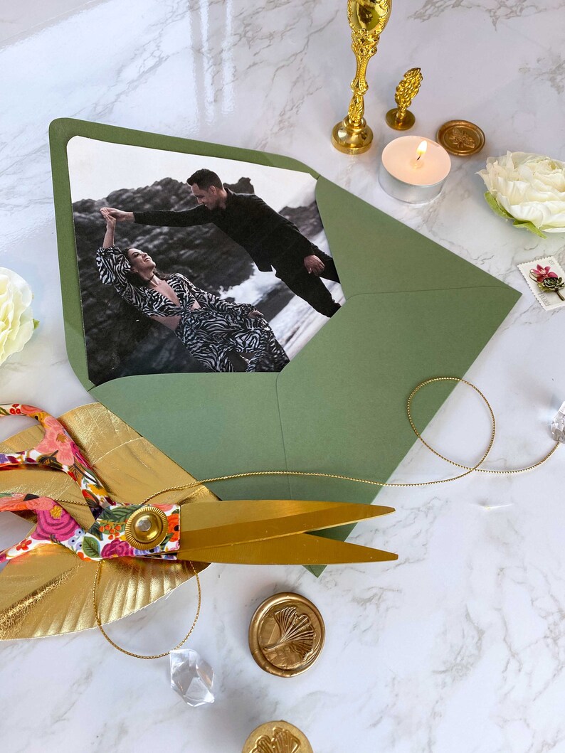 Editable Photo Envelope Liner Printable Template, Engagement Photo A7 ...