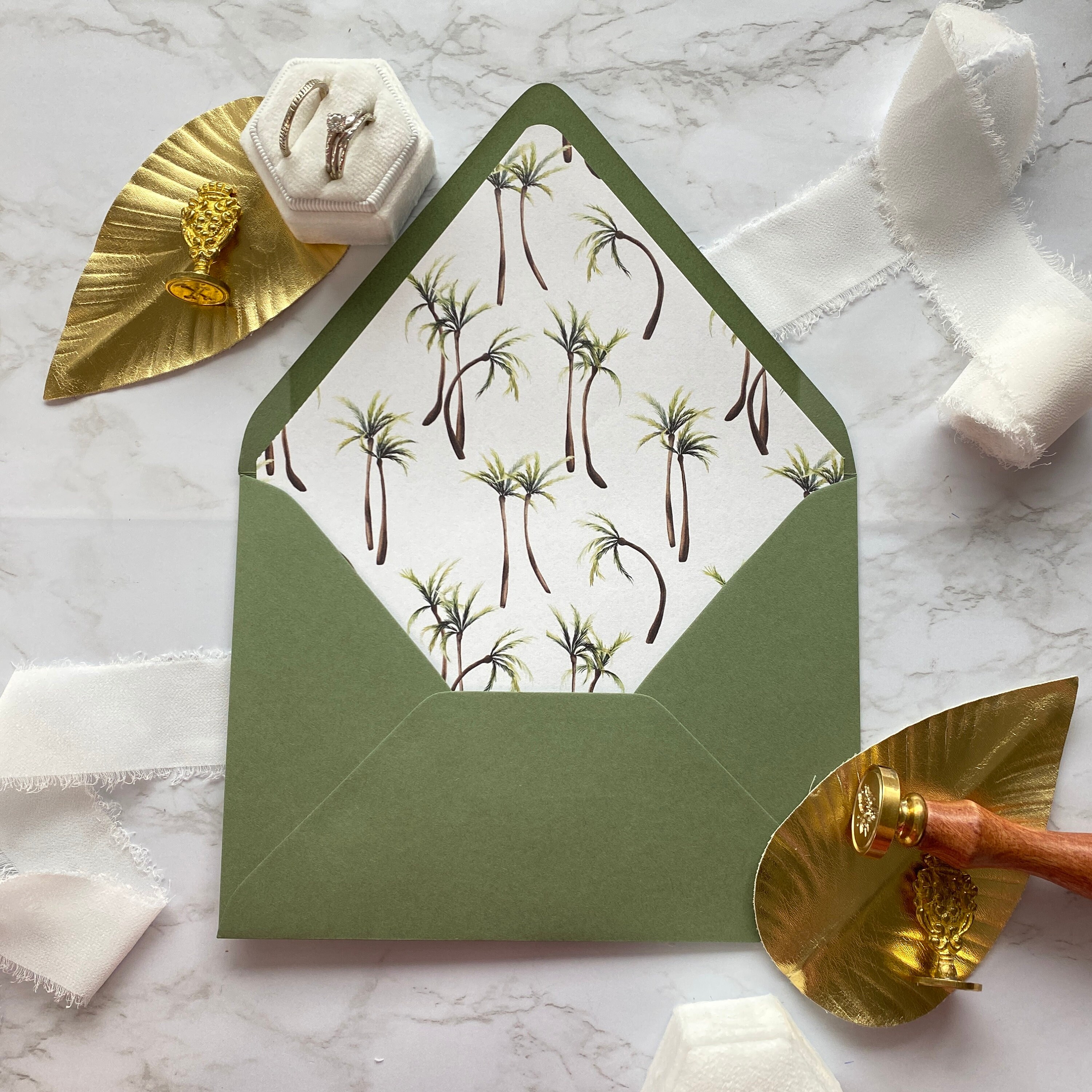 Printable Palm Tree A7 Envelope Liner - Tropical Palm Tree Theme | DIY ...