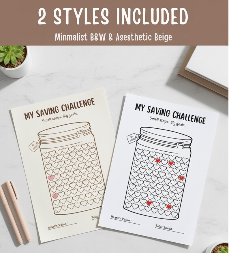 Coloring Savings Jar Challenge Printable for Budget Binder and ...