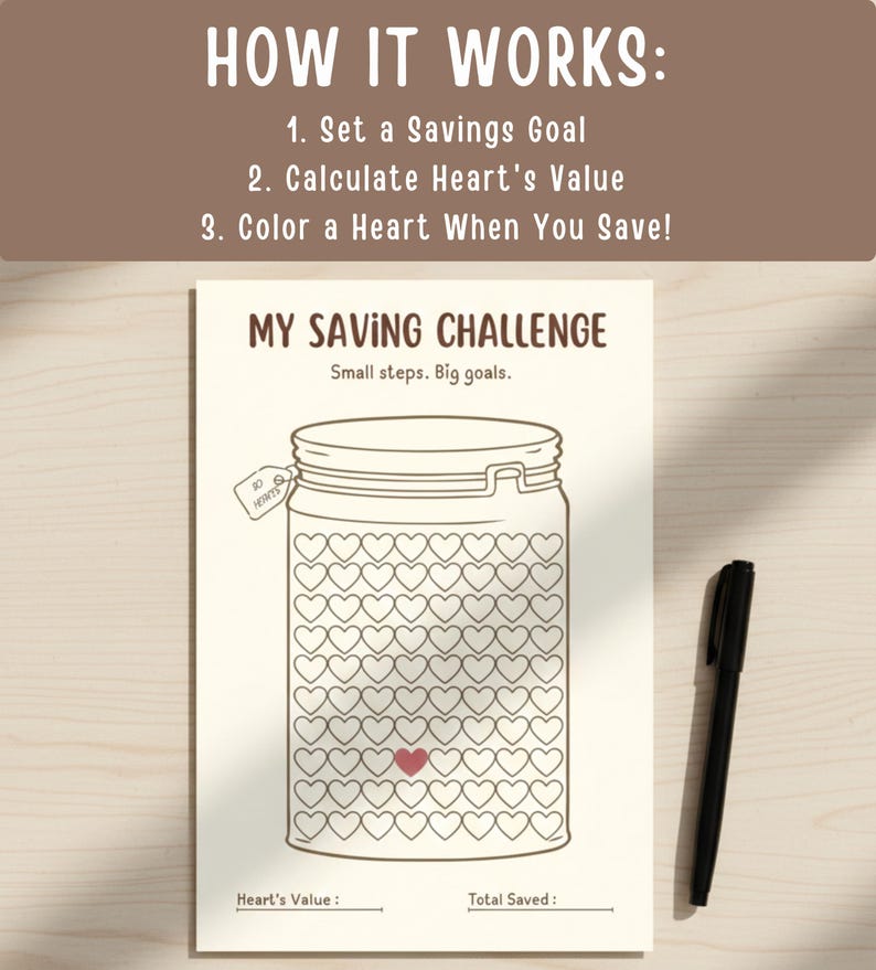 Coloring Savings Jar Challenge Printable for Budget Binder and ...