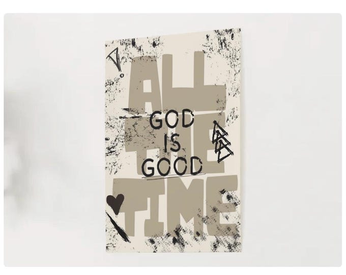 God is Good All the Time Print Aesthetic Bible Verse Poster Cool ...